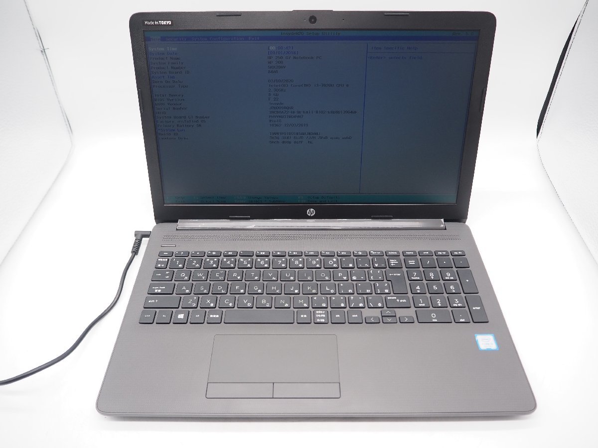 【やや傷や汚れあり】【Y4173】【Z3400】★HP☆250 G7 Notebook PC Core i3-7020U 2.30GHz/メモリ8GB/128GBの落札情報詳細 - ヤフオク ...