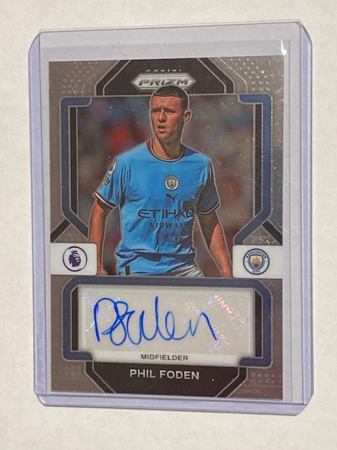 【未使用】2022-23 Panini Prizm Permier League Soccer Autograph Phil Foden ...