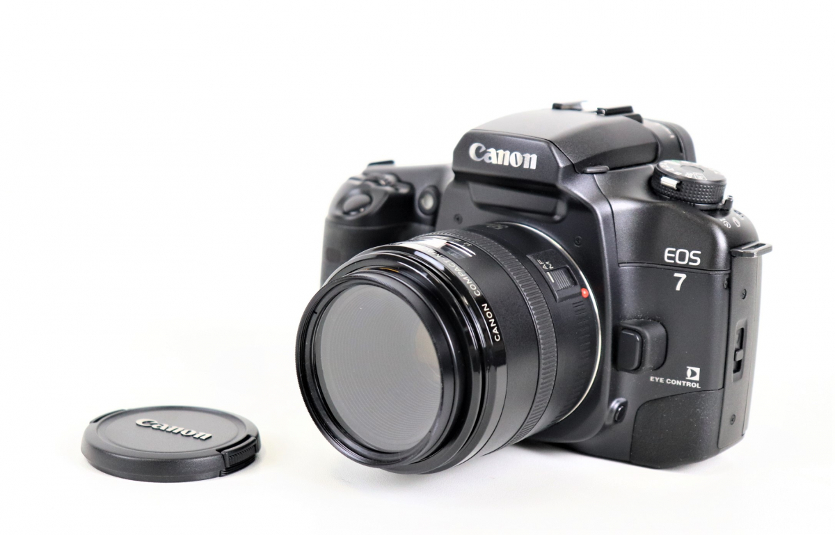 【やや傷や汚れあり】★A Canon COMPACT-MACRO LENS EF 50mm 1:2.5 カメラレンズ 単焦点 AF動作確認済 ...