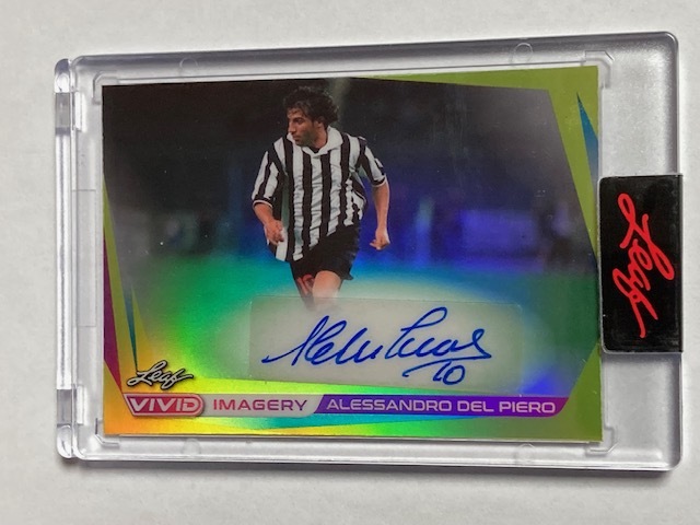 【未使用】2022-23 Leaf Vivid Soccer IMAGERY Autograph Alessandro Del Piero 1 ...