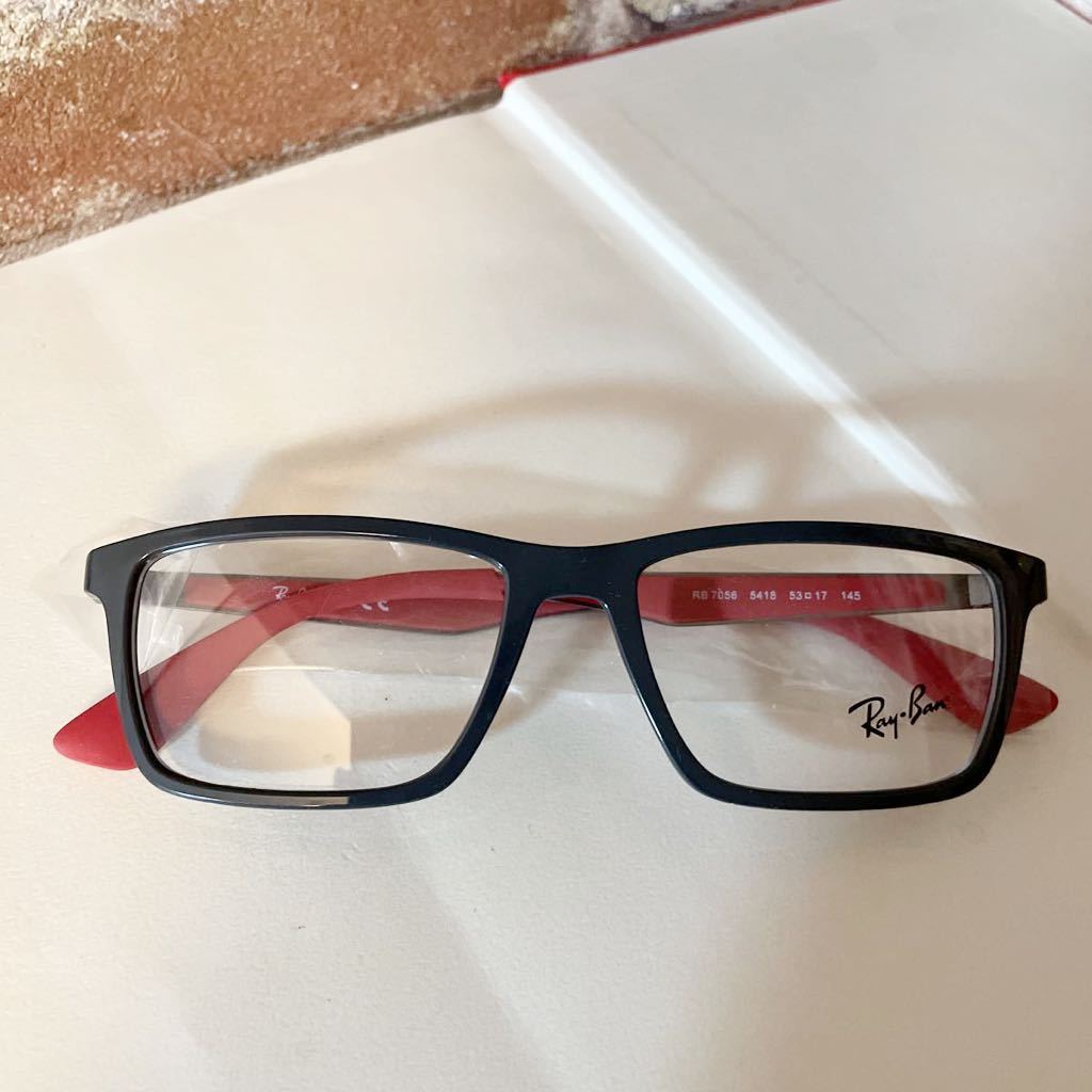 【未使用に近い】RayBanレイバン RB7056 5418 53サイズ メガネフレーム レディース メンズ 眼鏡めがね 赤の落札情報詳細 ...