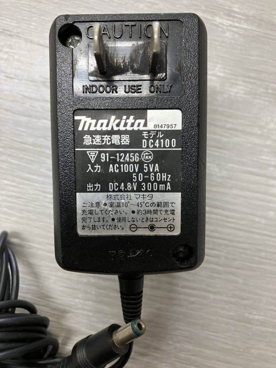【やや傷や汚れあり】送料無料 マキタ AC アダプタ makita 急速 充電器 DC4100 DC4.8V 300mA 外径 約 5 mm ...