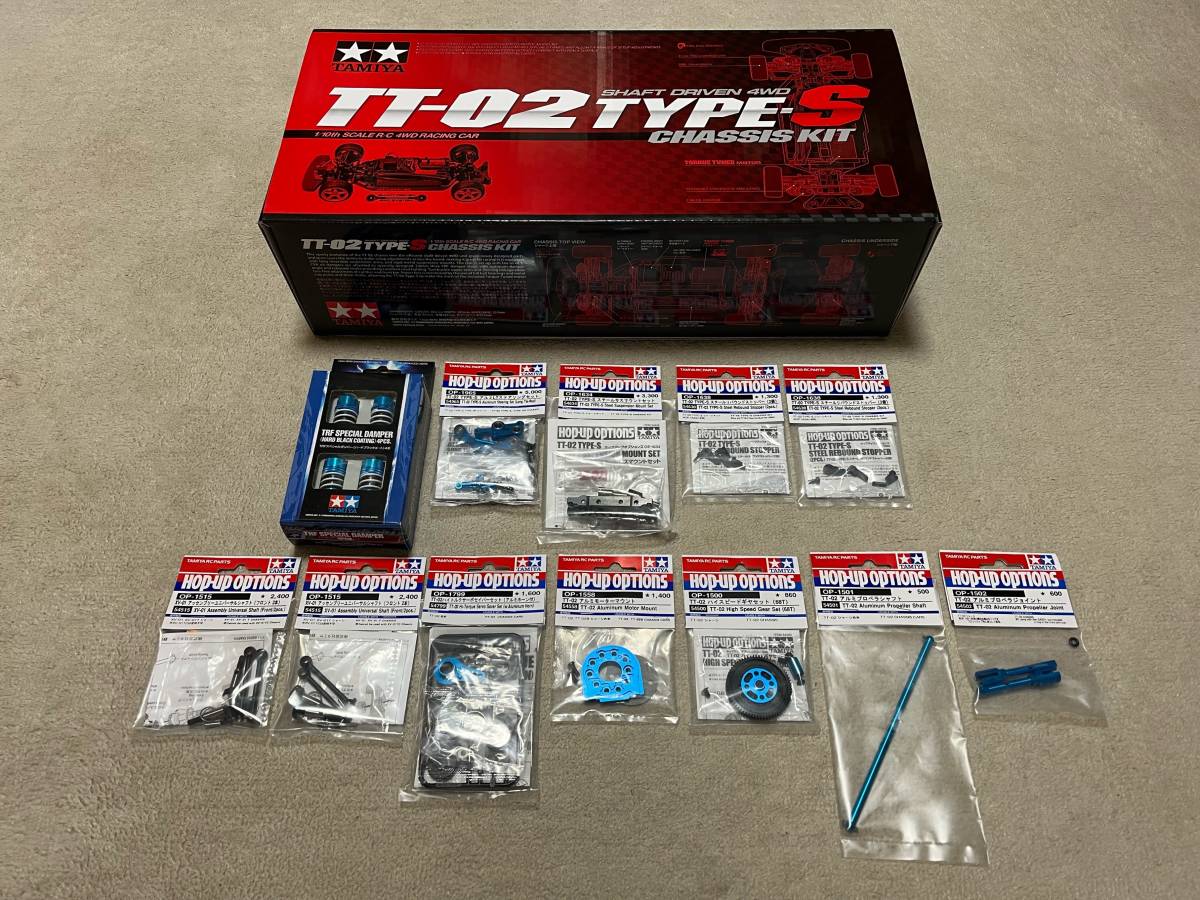 【未使用】【未使用品】「タミヤ 1/10RC TT-02 TYPE-S シャーシキット」＆「タミヤ TRFスペシャルダンパー（ハードブラックコート）4本」ほか11点の落札情報詳細 - ヤフオク ...