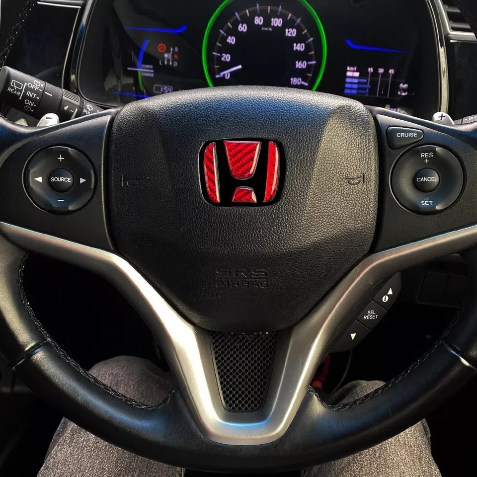 【未使用】ホンダ カーボンステアリングエンブレム ハンドルステッカー カスタム ヴェゼル RU1/2/3/4 S2000 AP2 S660 JW5 N-BOX JF1,2/JF3,4 赤の落札 ...