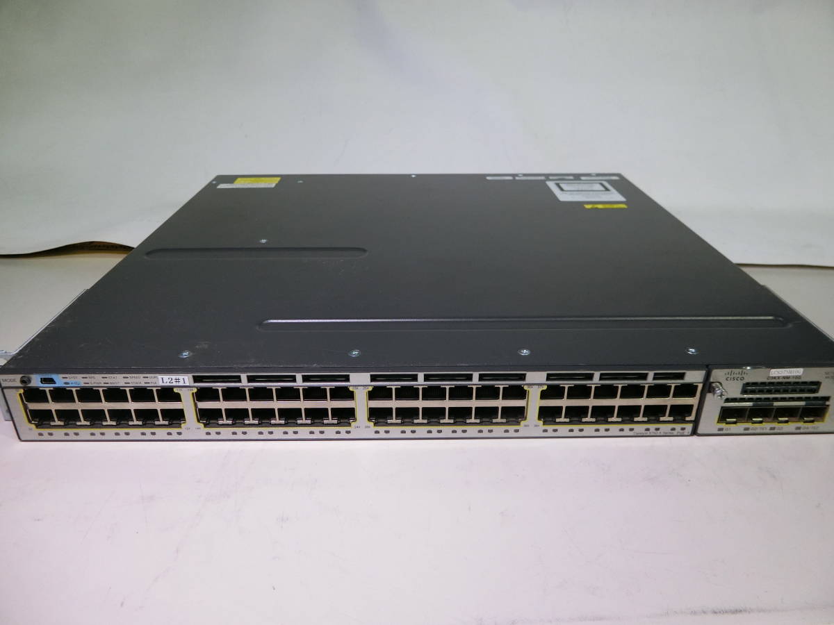 【傷や汚れあり】 043 CISCO Catalist 3750-X Series PoE+ WS-C3750-48P-L V05 C3KX ...