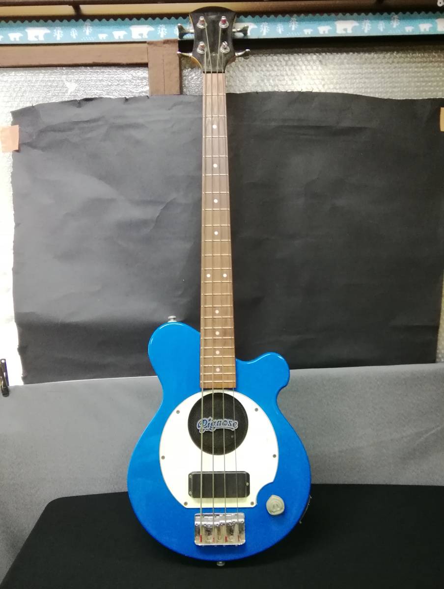 【傷や汚れあり】神101-70★ レア Pignose ピグノース PGG-100T トレモロユニット搭載 アーム付 アンプ内蔵 エレキギター ...