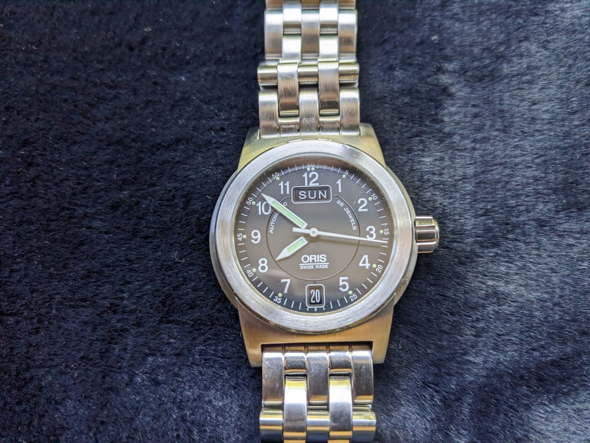 【やや傷や汚れあり】ORIS オリス 自動巻き 7501 キャリバー635 BC3 デイデイト 34mm ビッグクラウン ボーイズの落札情報詳細 - Yahoo!オークション落札価格検索 オークフリー