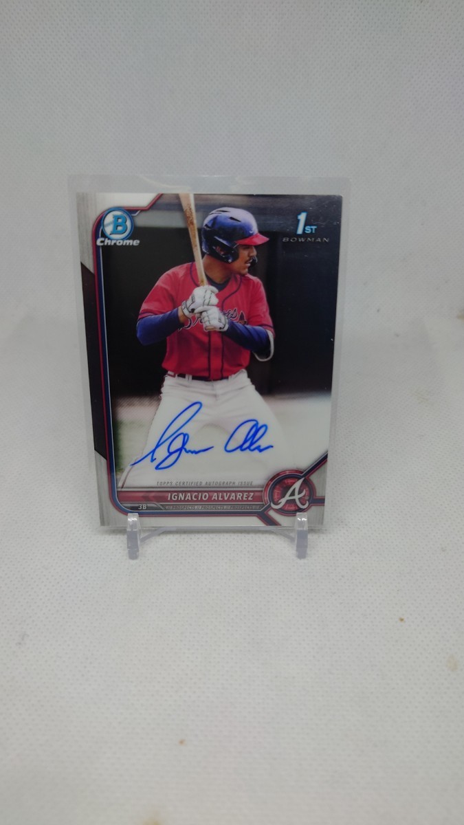 【目立った傷や汚れなし】2022 Bowman Chrome Draft Ignacio Alvarez Auto MLB 1st Year Autograph Signature ...