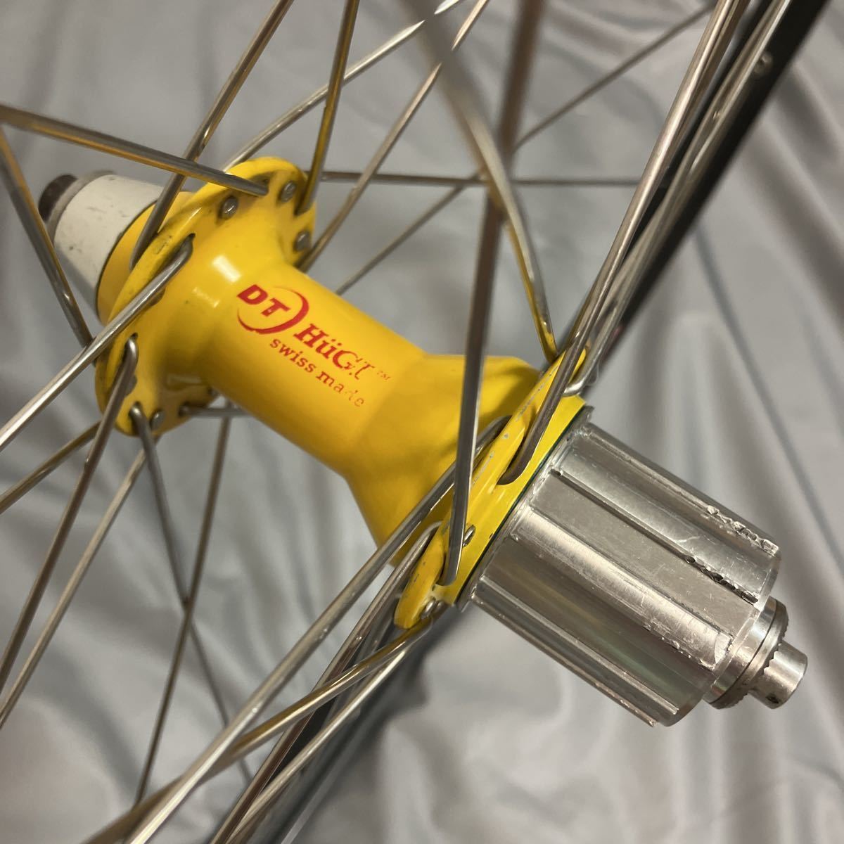 【傷や汚れあり】DT Hugi スターラチェット ハブ Ambrosio The Frog リム OLD MTB リアホイール 26インチ ...