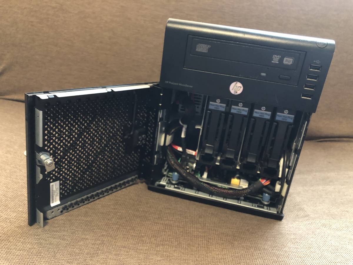 【やや傷や汚れあり】HP ProLiant MicroServer N40L Turion Ⅱ 1.5GHz/4G/250G ...