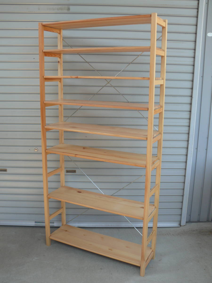 【やや傷や汚れあり】MUJI 無印良品 パイン材ユニットシェルフ・奥行25cmタイプ・86cm幅・大（幅86cm/奥行26cm/高さ175,5cm）棚板8枚の落札情報詳細 - Yahoo ...