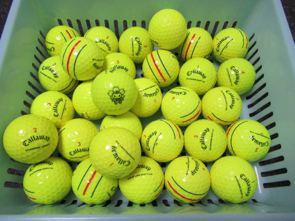 【傷や汚れあり】特A級～AB級(A級多) キャロウェイ CHROME SOFT/SOFTX カラー トリプルトラック 30個の落札情報詳細 - Yahoo!オークション落札価格検索 オークフリー