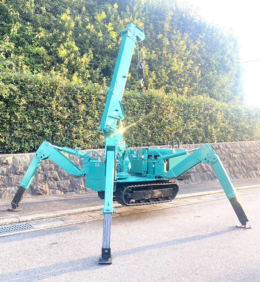 【目立った傷や汚れなし】マエダ/前田製作所 MC-254C カニクレーン 4段（ ゴムクローラー新品交換）MAEDA SPIDER CRANE ...