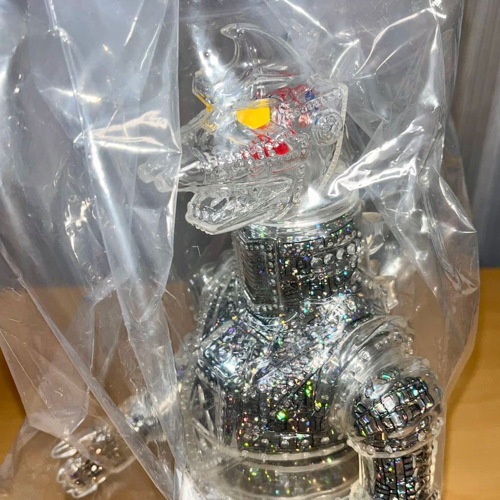 【未使用】メカゴジラ 1975 MG2 450 サイズ Sparkle Glitter Mecha ver. ラメ入り ソフビ メカ内蔵 黒線 ...