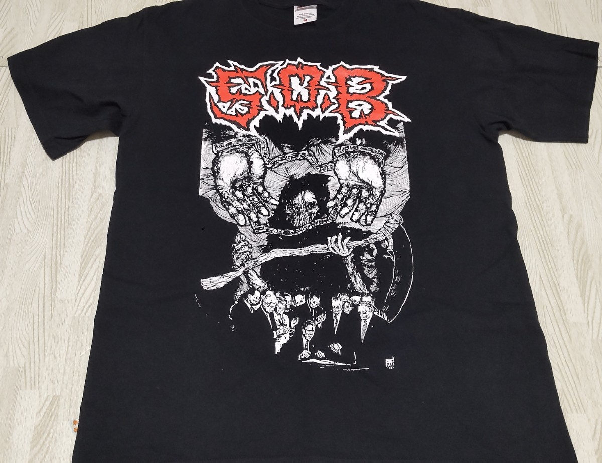 【傷や汚れあり】s.o.b Tシャツ M ② ハードコア パンク ジャパコア gauze gism outo lip cream cocobat 鉄アレイ death side rise ...