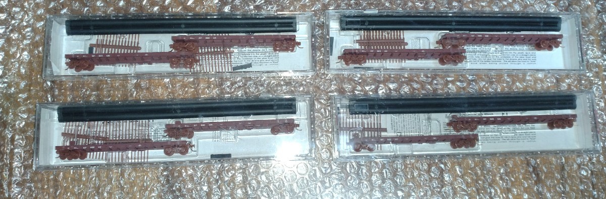 【未使用】マイクロトレインズ MICRO TRAINS 50'Flat Cars Straight Sides w/Large Pipe Load SOUTHERN PACIFICの落札情報 ...