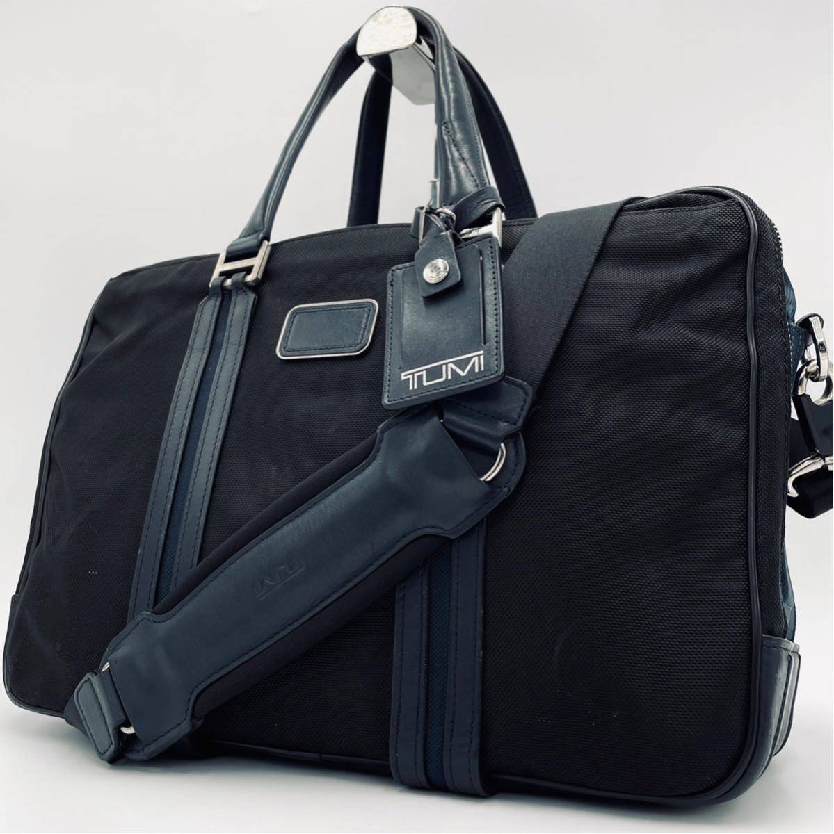 【目立った傷や汚れなし】1円~ 日本限定モデル 美品 TUMI トゥミ JARVIS メンズ ビジネス 2way ショルダーバッグ ブリーフケース Wファスナー 2室 A4+PC可 斜め掛けの ...