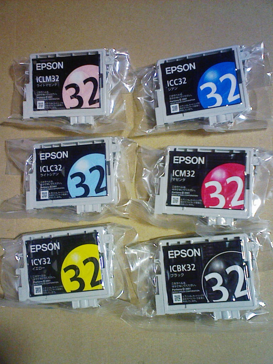 【未使用】IC6CL32 純正 期限不明 ICBK32 ICY32 ICC32 ICM32 ICLC32 ICLM32 6個セット EPSON エプソン IC32 ひまわり 4の落札情報詳細 ...
