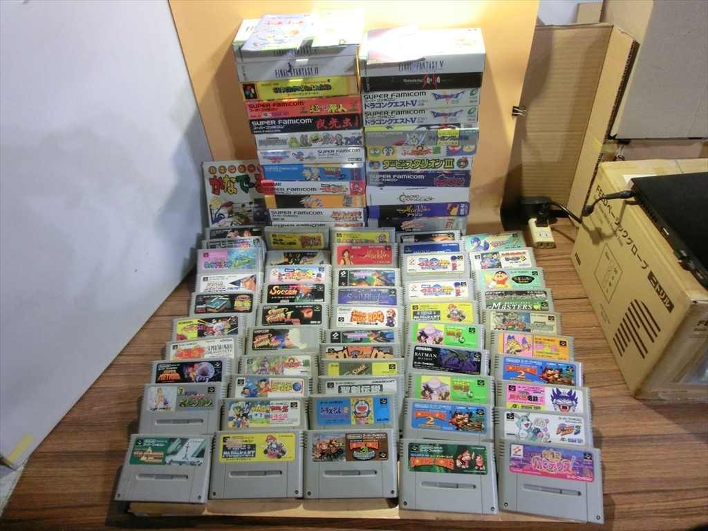 【傷や汚れあり】【HW42-21】【100サイズ】未検品/任天堂 スーパーファミコン ゲームソフトまとめてセット/DBZ DQ FF ロック ...