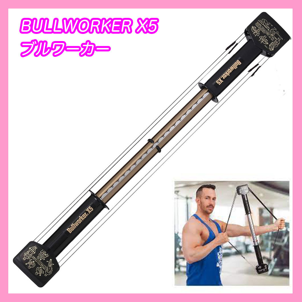 【目立った傷や汚れなし】ブルワーカー BULLWORKER X5 ハードタイプ 全身の筋力アップ 1日わずか5分の運動 42種類のトレーニング ...