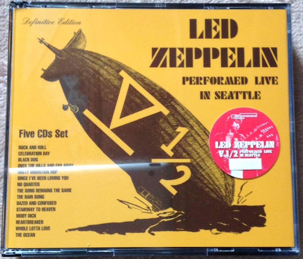 【未使用に近い】★廃盤新品同様★貴重 5CD AUD+SBD LED ZEPPELIN レッド・ツェッペリン V 1/2 Performed ...