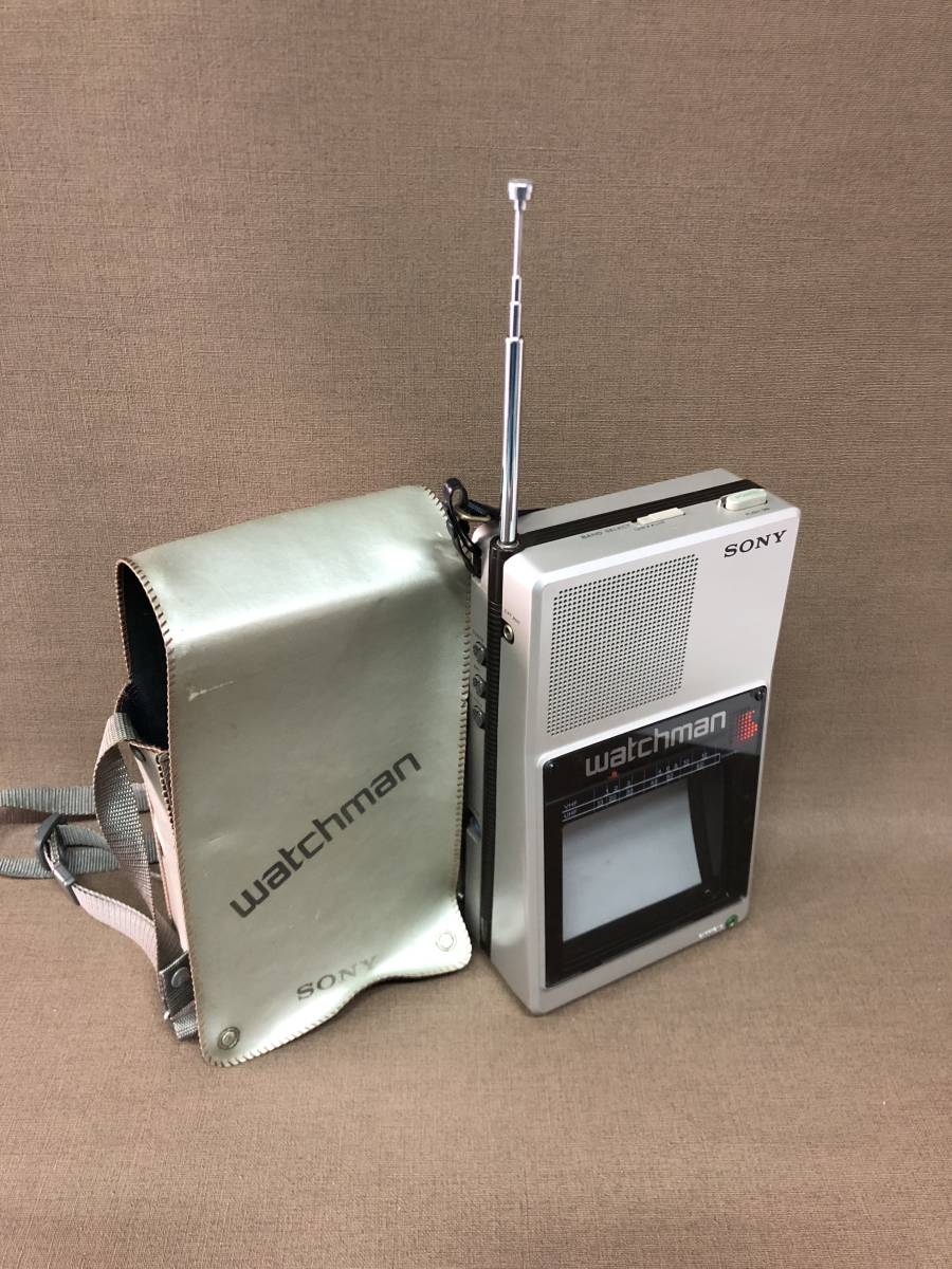 【傷や汚れあり】通電ジャンク品☆watchman/ウォッチマン☆SONY/ソニー☆FD-40☆1985年製☆ポータブルテレビ☆昭和レトロ☆ ...