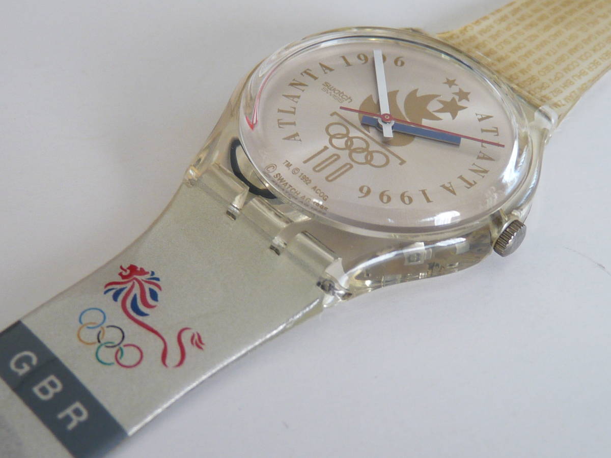 【未使用】未使用電池交換済 美品 スウォッチ レギュラーモデル Swatch 1995年 ATLANTA 1996 OLYMPIC TEAM ...
