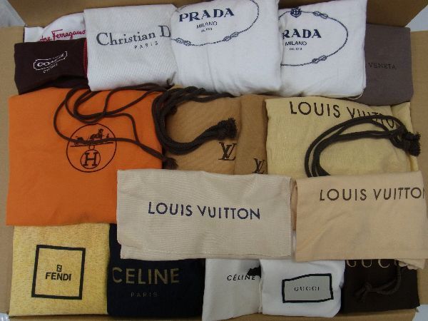 【傷や汚れあり】1円 極美品〜 ルイヴィトン エルメス グッチ プラダ ディオール 等 保存袋 巾着 バッグ用 200点以上 大量セット ...
