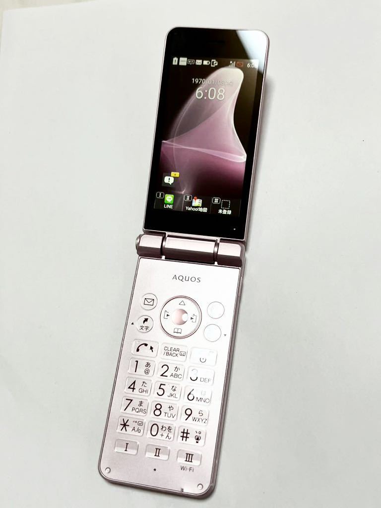 【目立った傷や汚れなし】【RA-7】動作品☆SoftBank SHARPシャープ NP601SH ピンク AQUOSケータイ2 本体+32GB ...