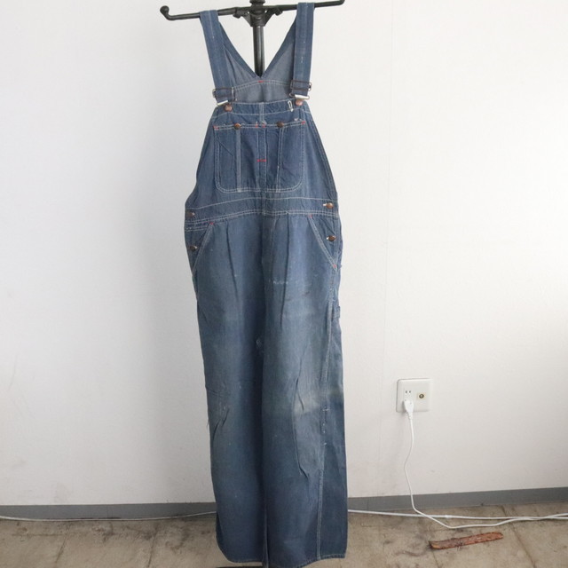 【傷や汚れあり】Q141 60sビンテージ モンゴメリーワード デニムオーバーオール 1960年代製 33インチぐらい ブルー アメカジ ワーク 古着 古着卸 激安 希少の落札情報詳細 ...