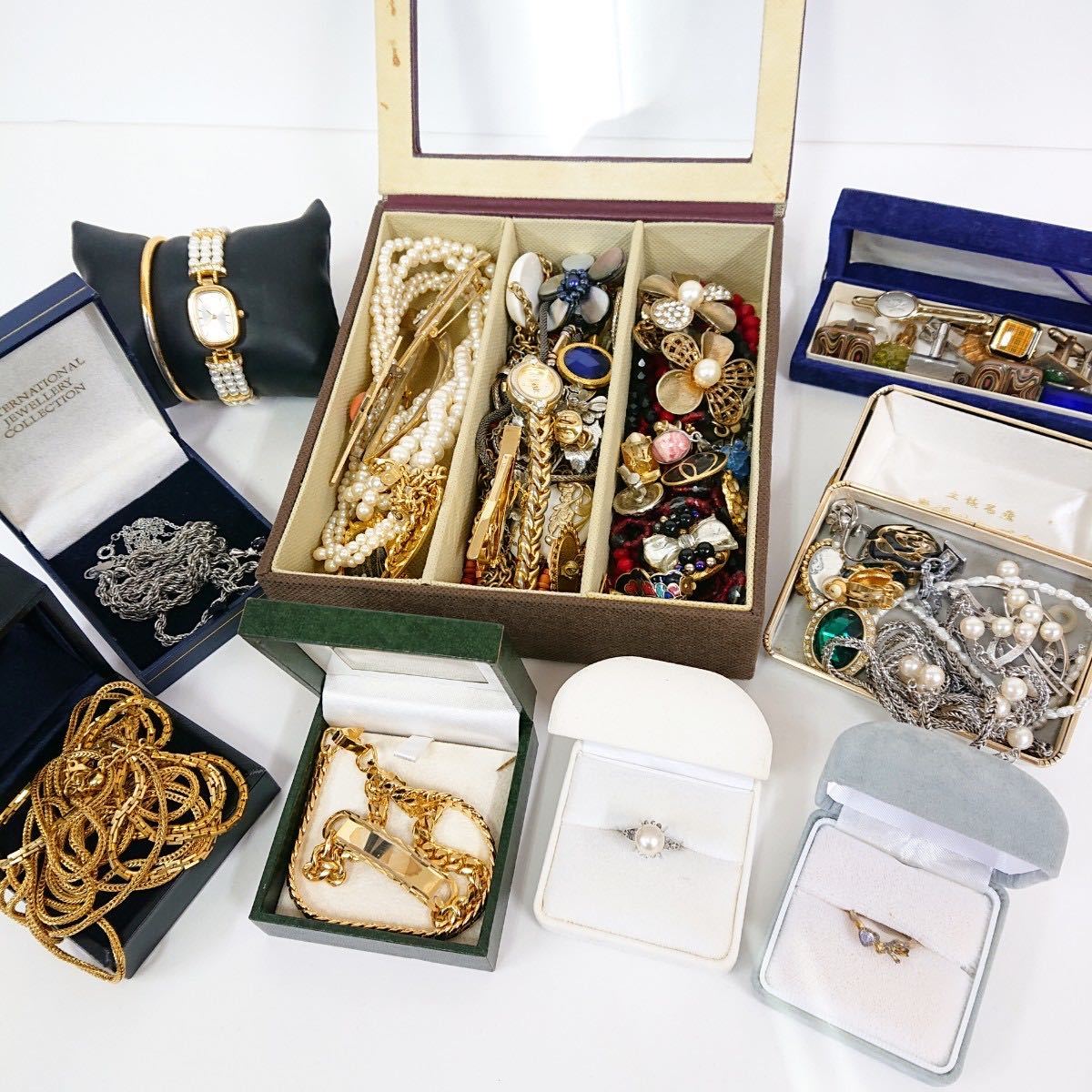 【傷や汚れあり】【整理品】⑳ アクセサリー ジュエリー 天然石 金 銀 色 石 パール ダイヤ k18 GP GF 刻印 イミテーション ボックス 喜平 指輪 ネックレスの落札情報詳細 ...