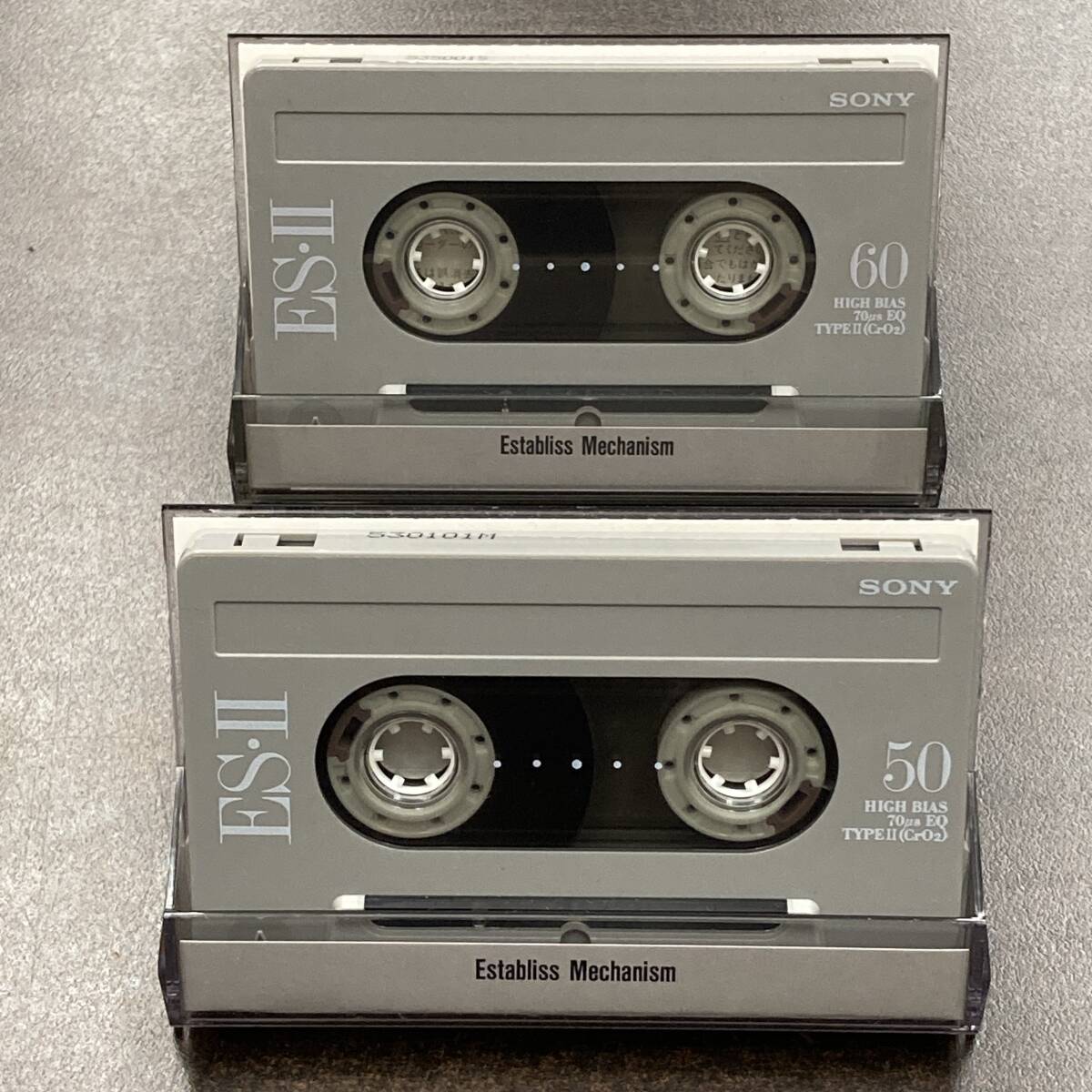 【やや傷や汚れあり】1535BT ソニー ES-II 50 60分 ハイポジ 2本 カセットテープ/Two SONY ES-II 50 60 ...