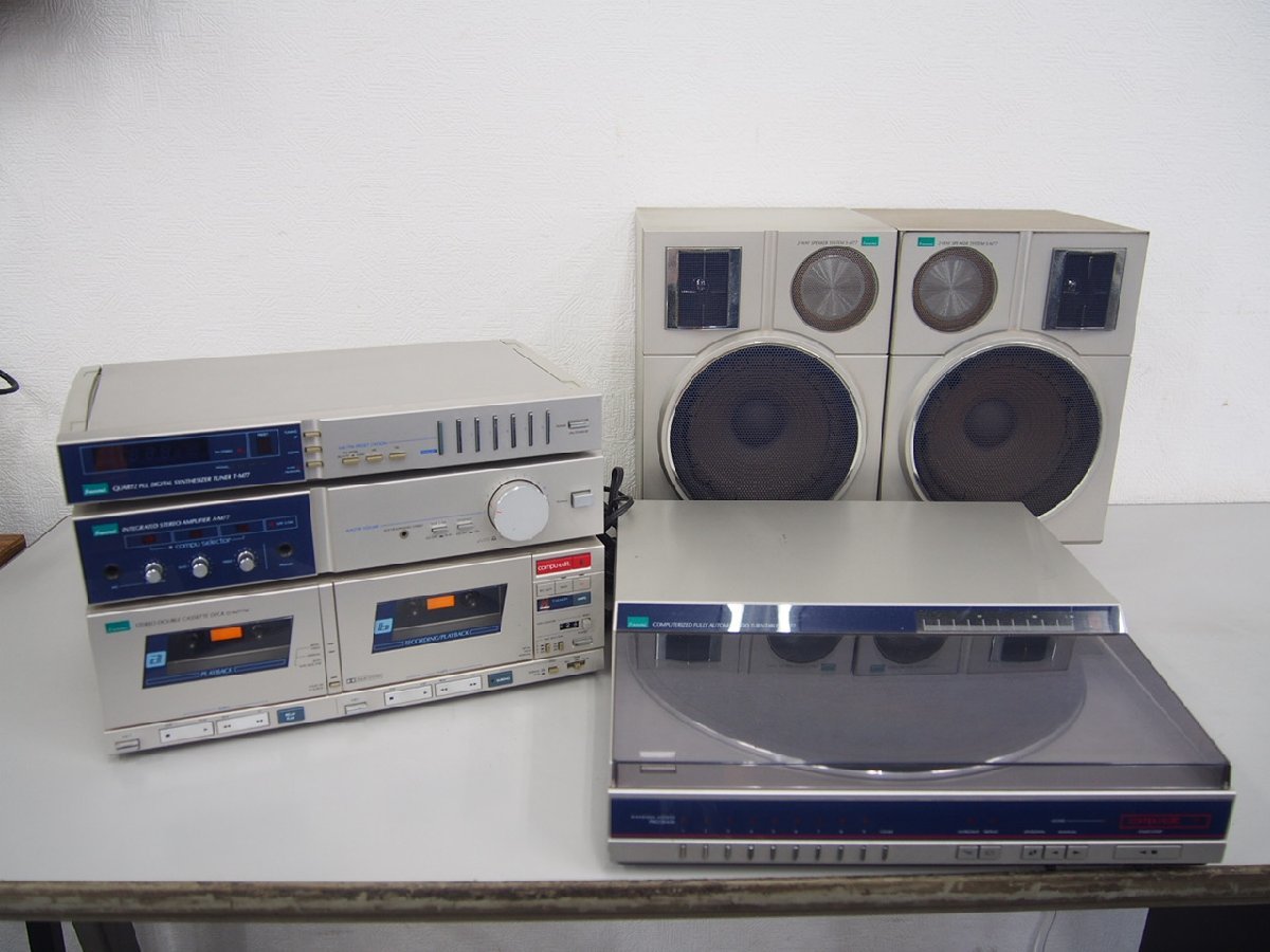 【傷や汚れあり】☆【2R0223-21】 Sansui サンスイ システムコンポ D-M77W A-M77 T-M77 S-M77 P-M77 ...