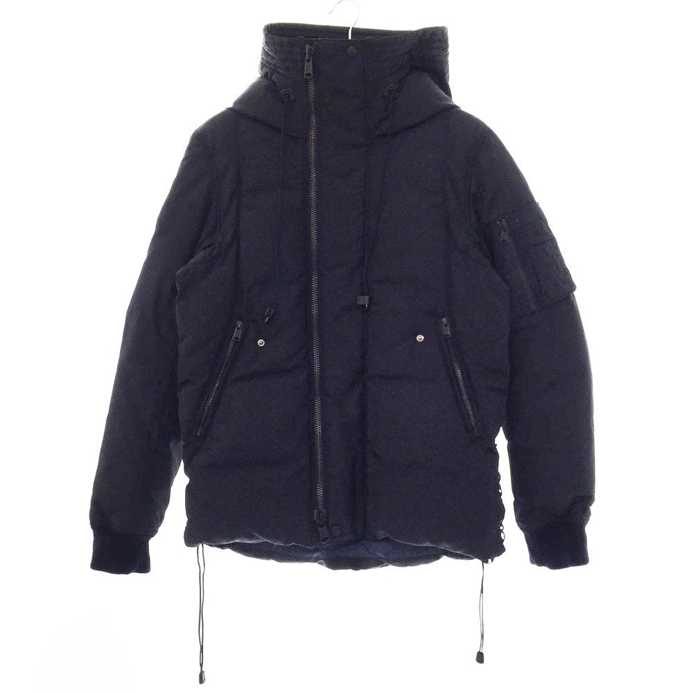 【目立った傷や汚れなし】 美品 NONNATIVE ノンネイティブ TROOPER HOODED DOWN ダウンジャケット サイズ2 メンズ ネイビー ブルゾン TNP-NN-WJ-6006 ...