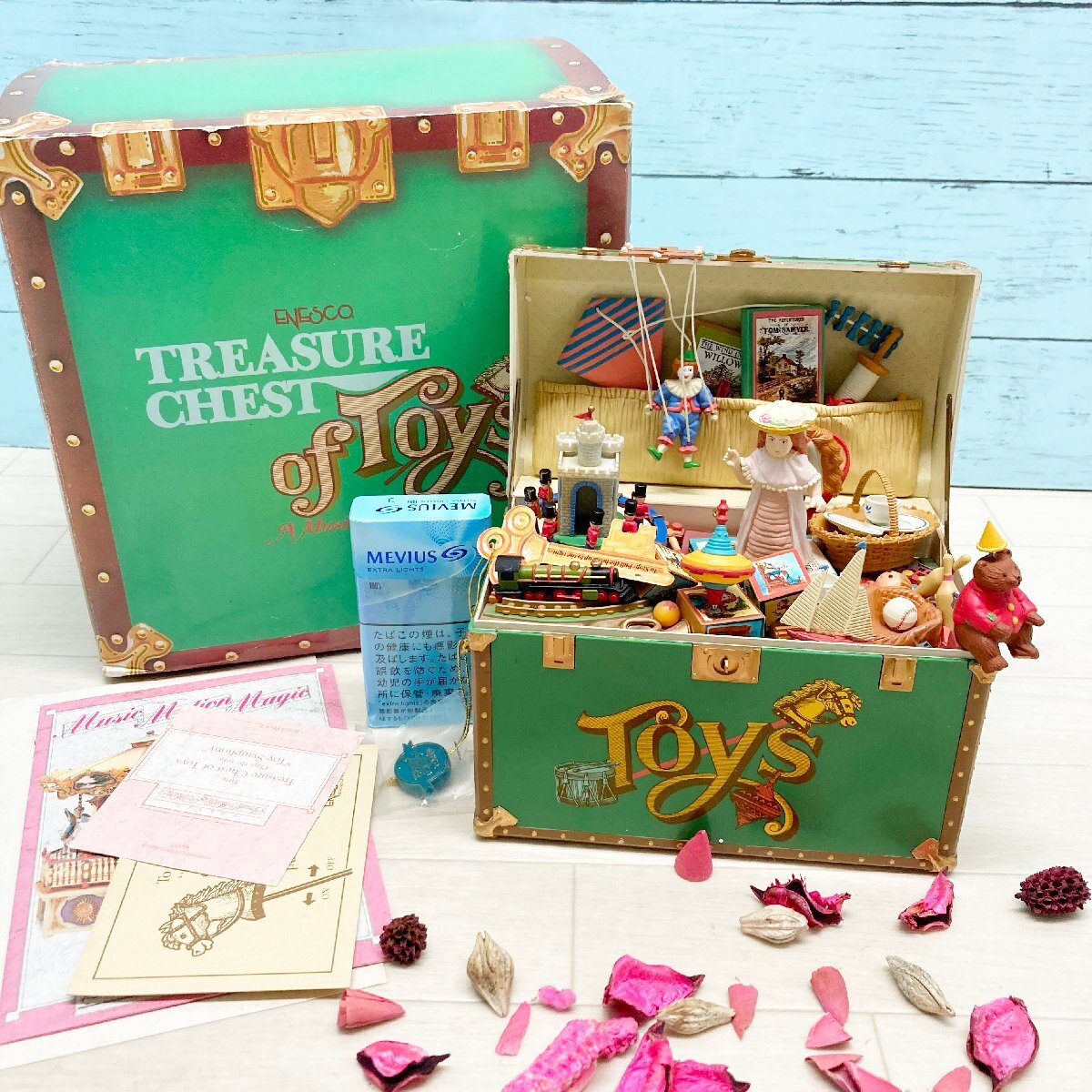 【未使用】栖落h954 不思議の国のアリス オルゴール エネスコ A MUSICAL MASTERPIECE TREASURE CHEST OF TOYS おもちゃ箱 レトロ 取説付きの落札 ...