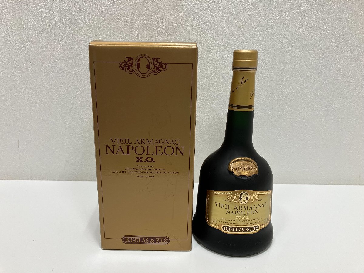 【未使用】【M52795】古酒 B.GELAS & FILS B.ジェラス＆フィス VIEIL ARMAGNAC ヴィエイユアルマニャック NAPOLEON X.O ブランデー 700ml ...