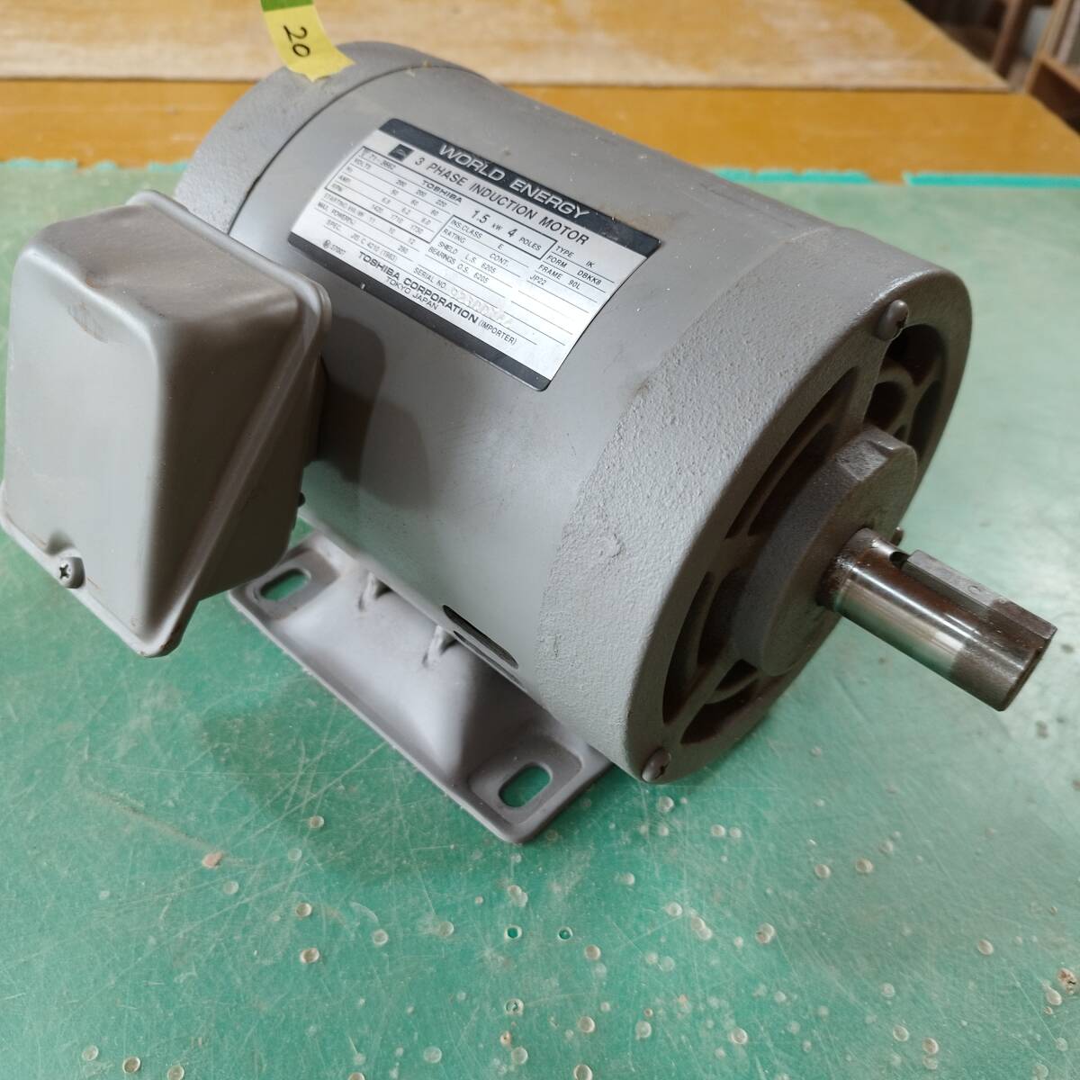 【傷や汚れあり】★整備済み★東芝 TOSHIBA★モーター 1.5kw×4P IK-DBKK8/三相200V220Vモートル（20）の落札情報詳細 - ヤフオク落札価格検索 オークフリー