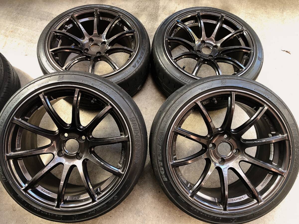 【やや傷や汚れあり】☆RAYS グラムライツGL-57 17-8.5+40 PCD4-100 215/40R17 ポテンザRE-71RSロードスターRFロードスターノートニスモアクアGR ...