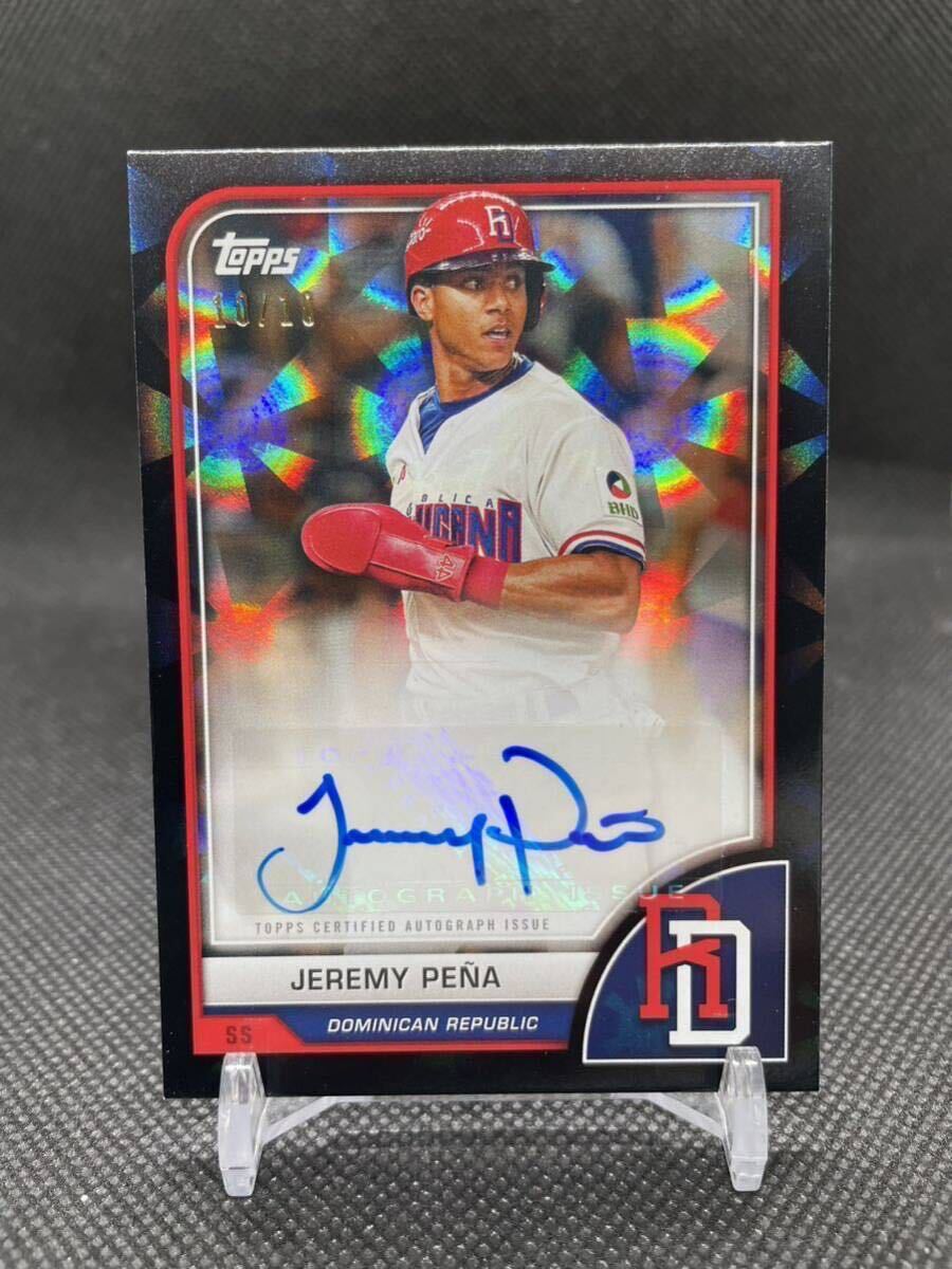 【目立った傷や汚れなし】【Jeremy Pena】2023 Topps World Baseball Classic autograph ...