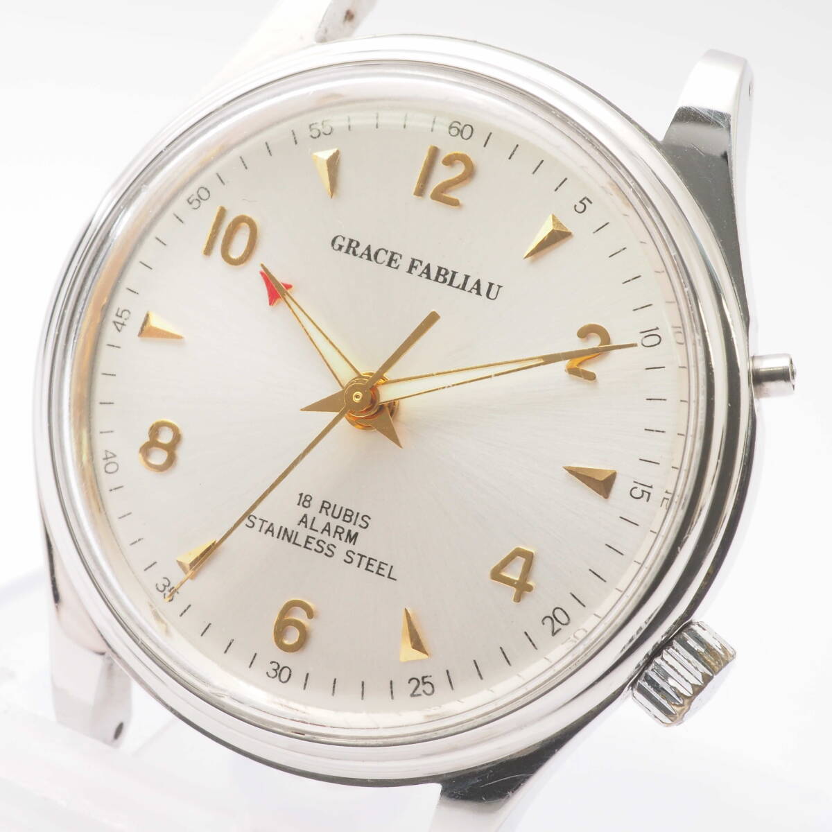 【傷や汚れあり】グレース ファブリオ 3406 2612.1 GRACE FABLIAU 18石 SS 手巻き ゴールドインデックス×シルバー ...