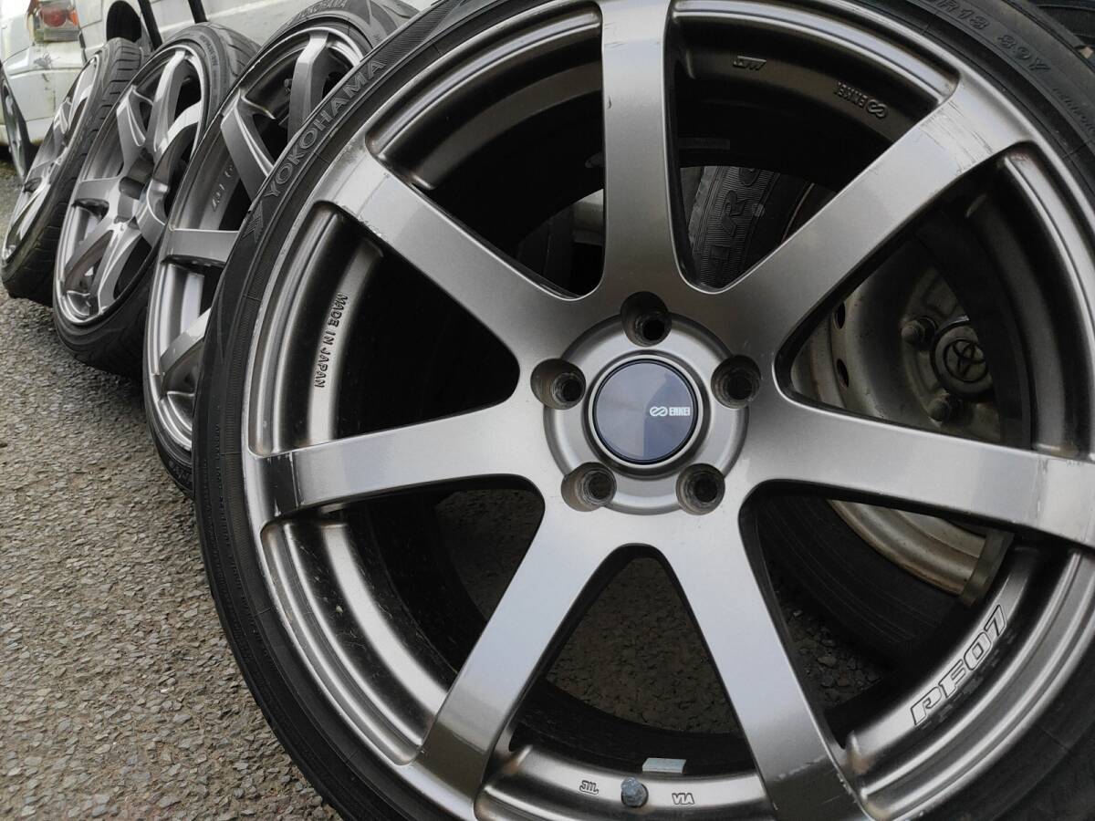 【傷や汚れあり】エンケイ PF07 18インチ8.5J+45&8.5J+35 5穴PCD114.3、215/40R18タイヤ付4本セット 【中古】の落札情報詳細 - Yahoo!オークション ...