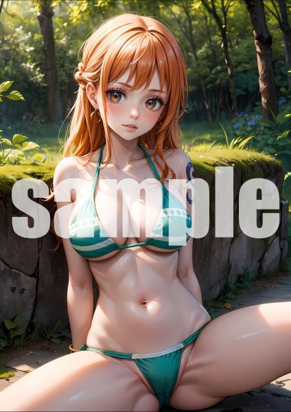 【未使用】1008【A4写真用紙・高画質】『ワンピース ナミ』水着 ビキニ グラビア セクシー アニメ イラスト 同人 美女 ポスター ファンアート AIの落札情報詳細 - ヤフオク落札価格 ...