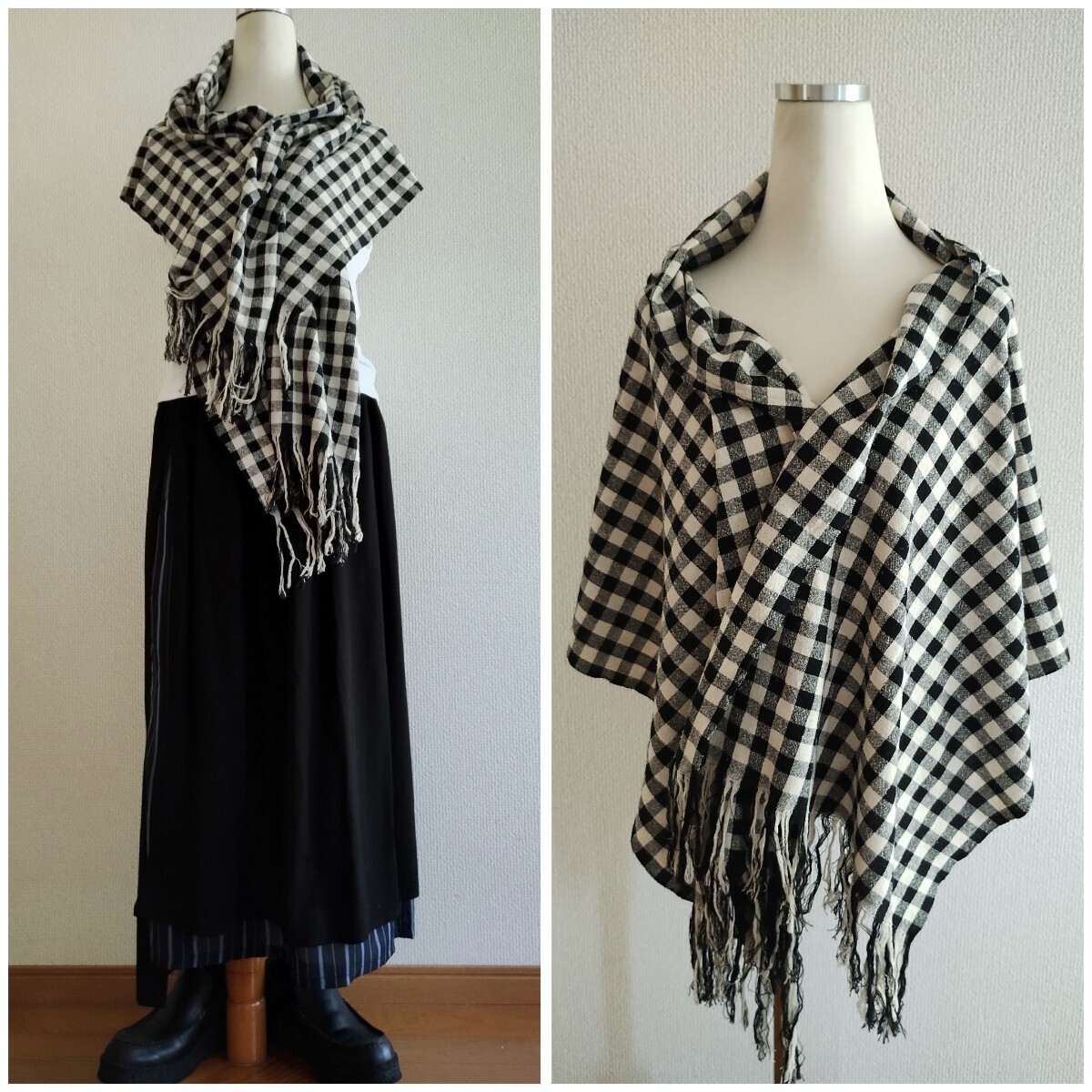 【目立った傷や汚れなし】Y's ワイズ チェックストール☆美品の落札情報詳細 - Yahoo!オークション落札価格検索 オークフリー