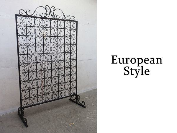 【やや傷や汚れあり】 P624 美品 アイアン 衝立/パーテーション エレガント ヨーロピアンスタイル ヴィンテージスタイル ブラック/黒 の落札情報詳細 - ヤフオク落札価格検索 オークフリー