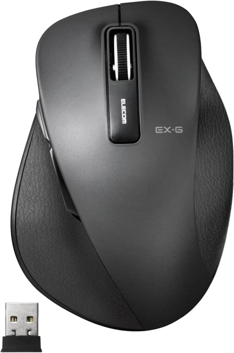 【未使用】ELECOM マウス ワイヤレス レシーバー付属 Lサイズ 5ボタン (戻る・進むボタン搭載) 静音 BlueLED 握りの極み BLACK M-XGL10DBSBK エレコムの落札 ...