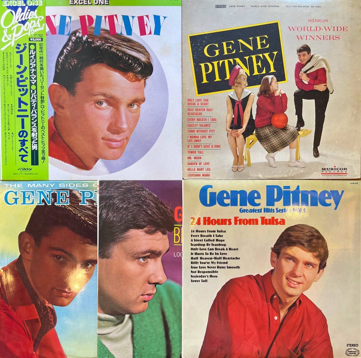 【やや傷や汚れあり】 まとめて! ジーン・ピットニー Gene Pitney 帯付/ペラジャケ含む LP合計5枚セット! 60's US ...