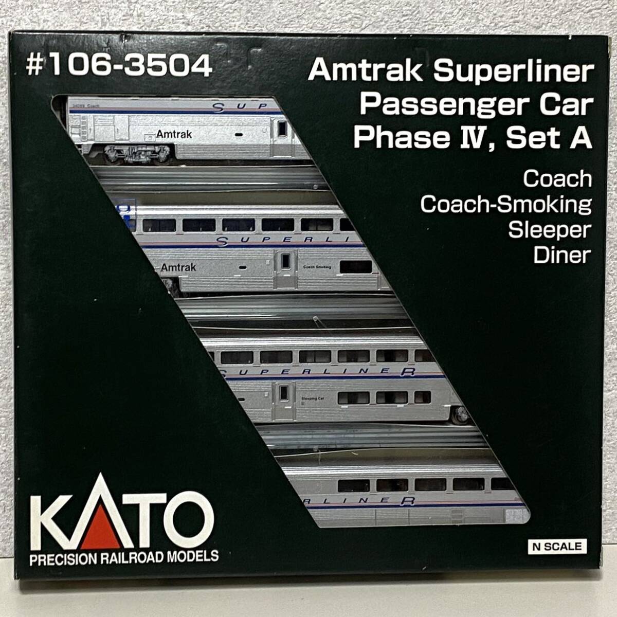 【やや傷や汚れあり】☆KATO/カトー ＃106-3504 Amtrak Superliner Passenger Car Phase Ⅳ ...