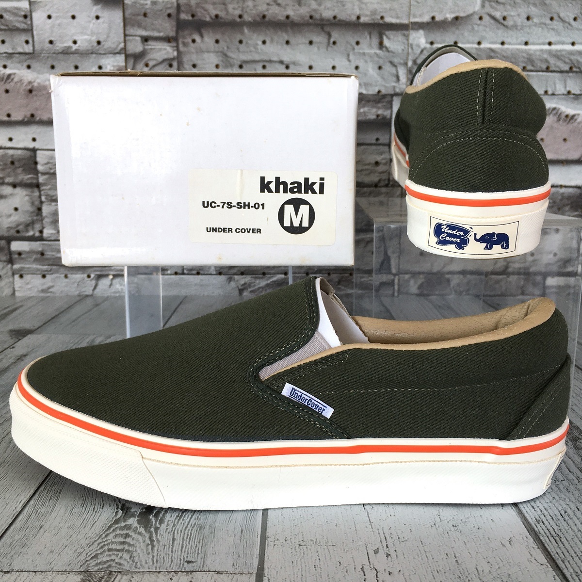 【未使用】【初期UNDERCOVER/未使用】'97年製 UNDERCOVER VANS型 Elephant Slip-On khaki ...