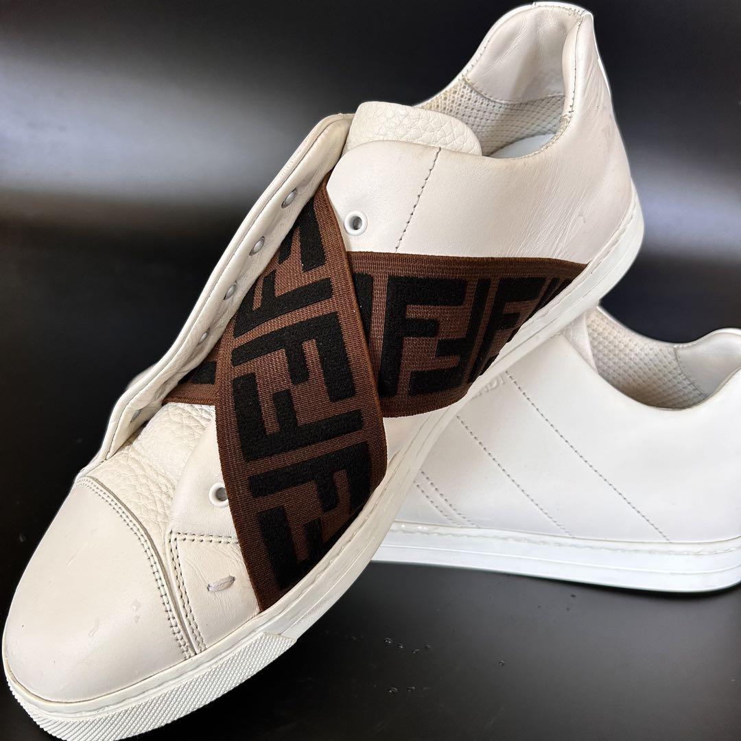 【目立った傷や汚れなし】1円~【現行品!!定価11万!】フェンディ FENDI スリッポン 26cm シューズ スニーカー 靴 ズッカ FF ロマーノレザー メンズ ビジネスの落札情報詳細 ...