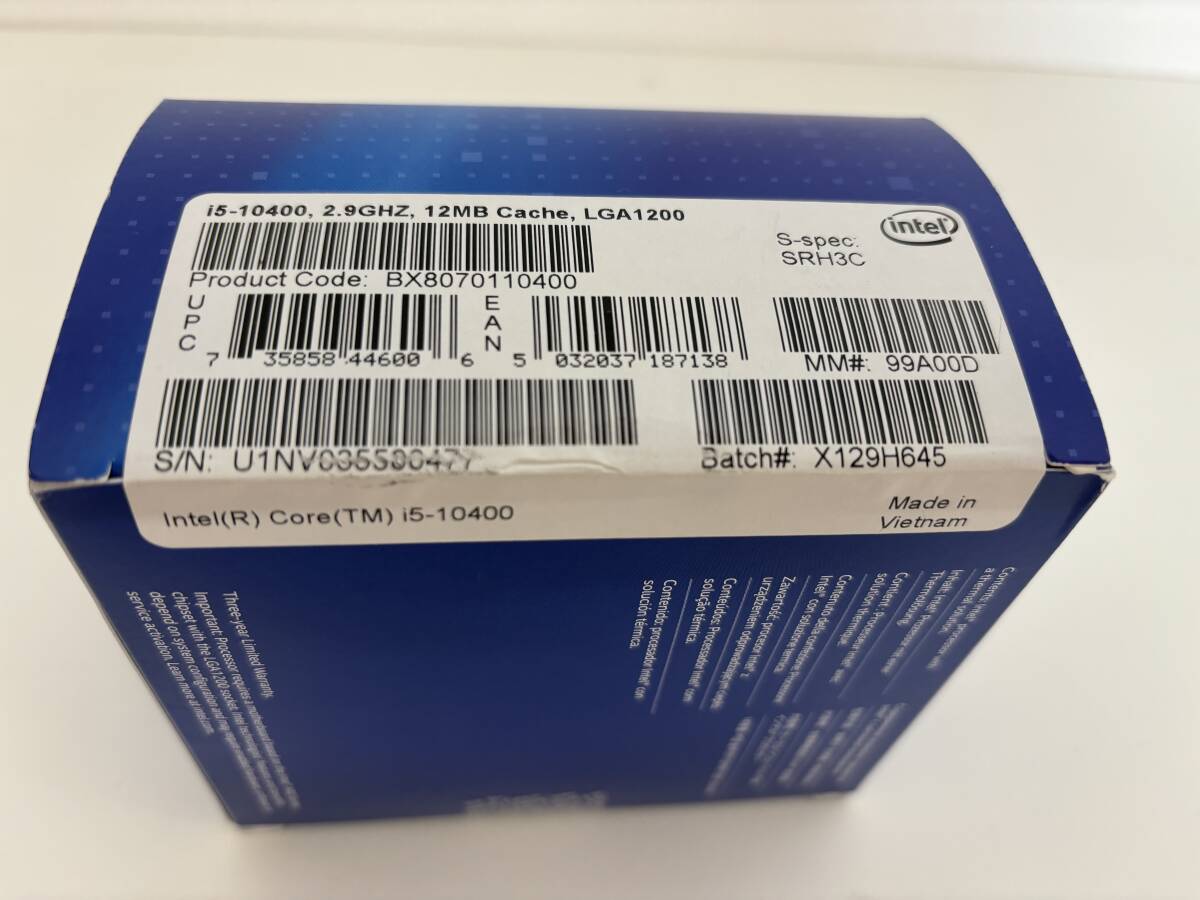 【未使用】CPU intel Core i5-10400 BOX 2.9GHz 12MB LGA1200 新品 未開封品の落札情報詳細 ...